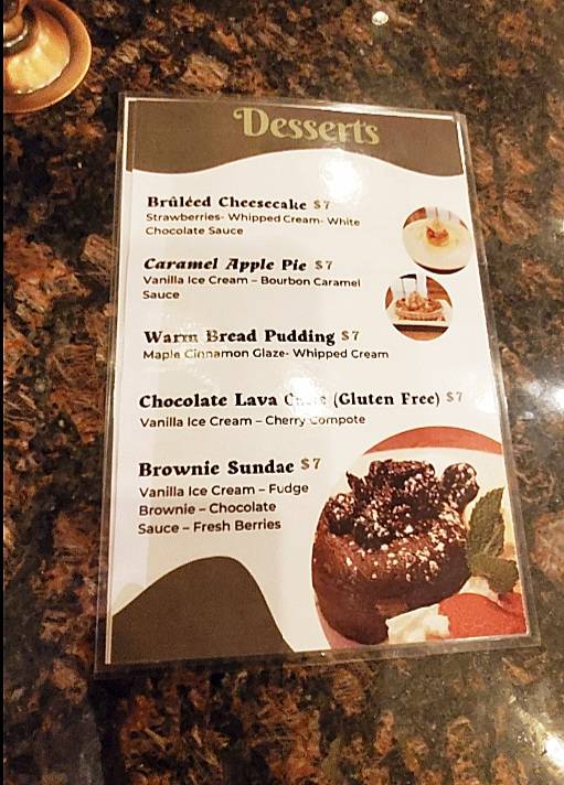 Menu at Riverfront Grille restaurant, Bay City