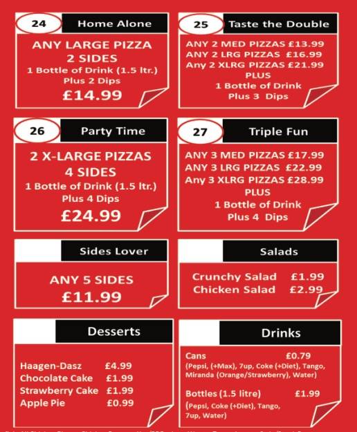 Menu at Big Bites Fast Food, Sidcup, 80 St James Way