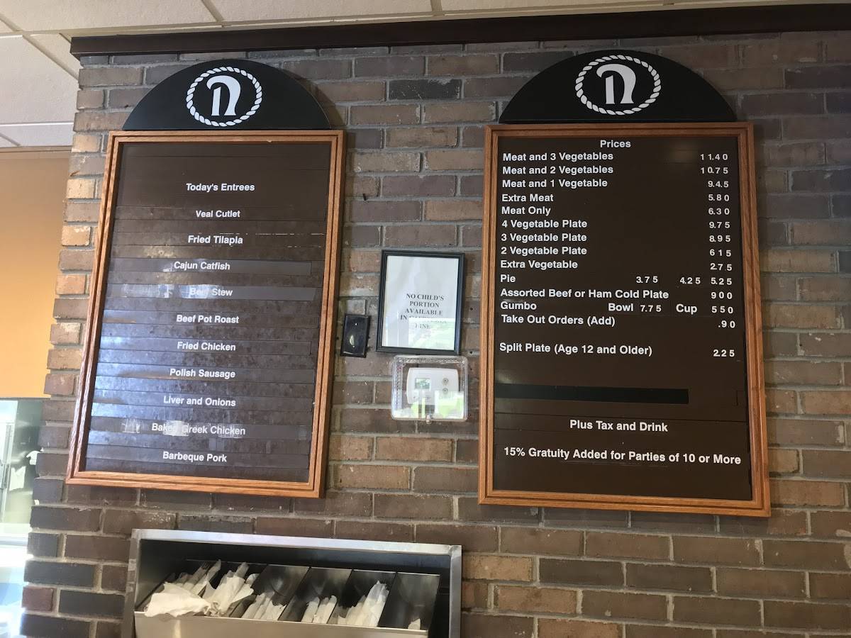 Menu at Niki's West steakhouse, Birmingham