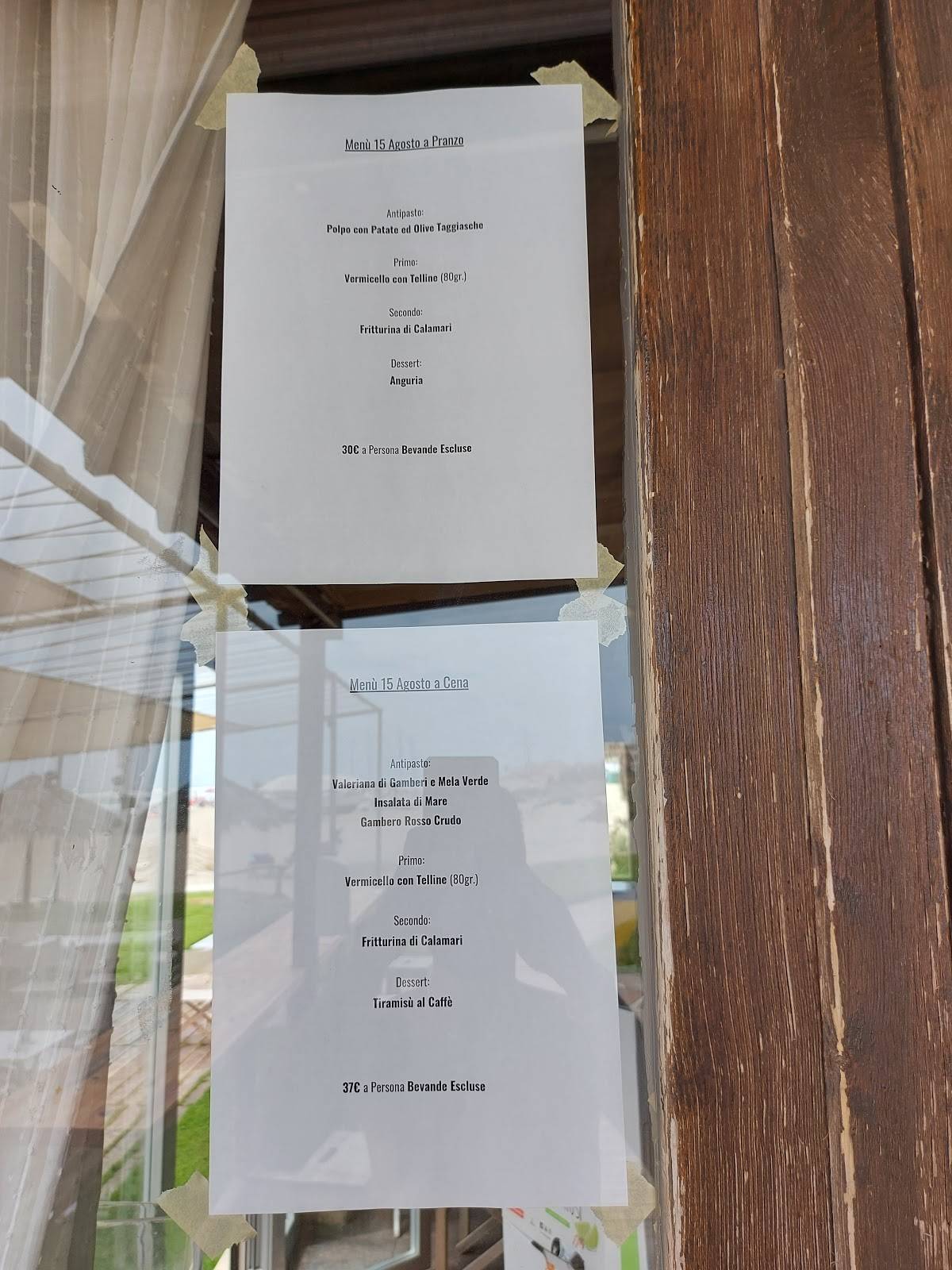 Menu da BLANKA Playa Cafè pub & bar, Torvaianica