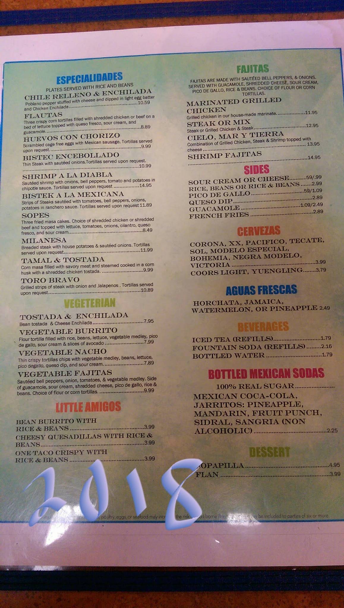 Menu at Border Grill Fresh-Mex restaurant, Orlando