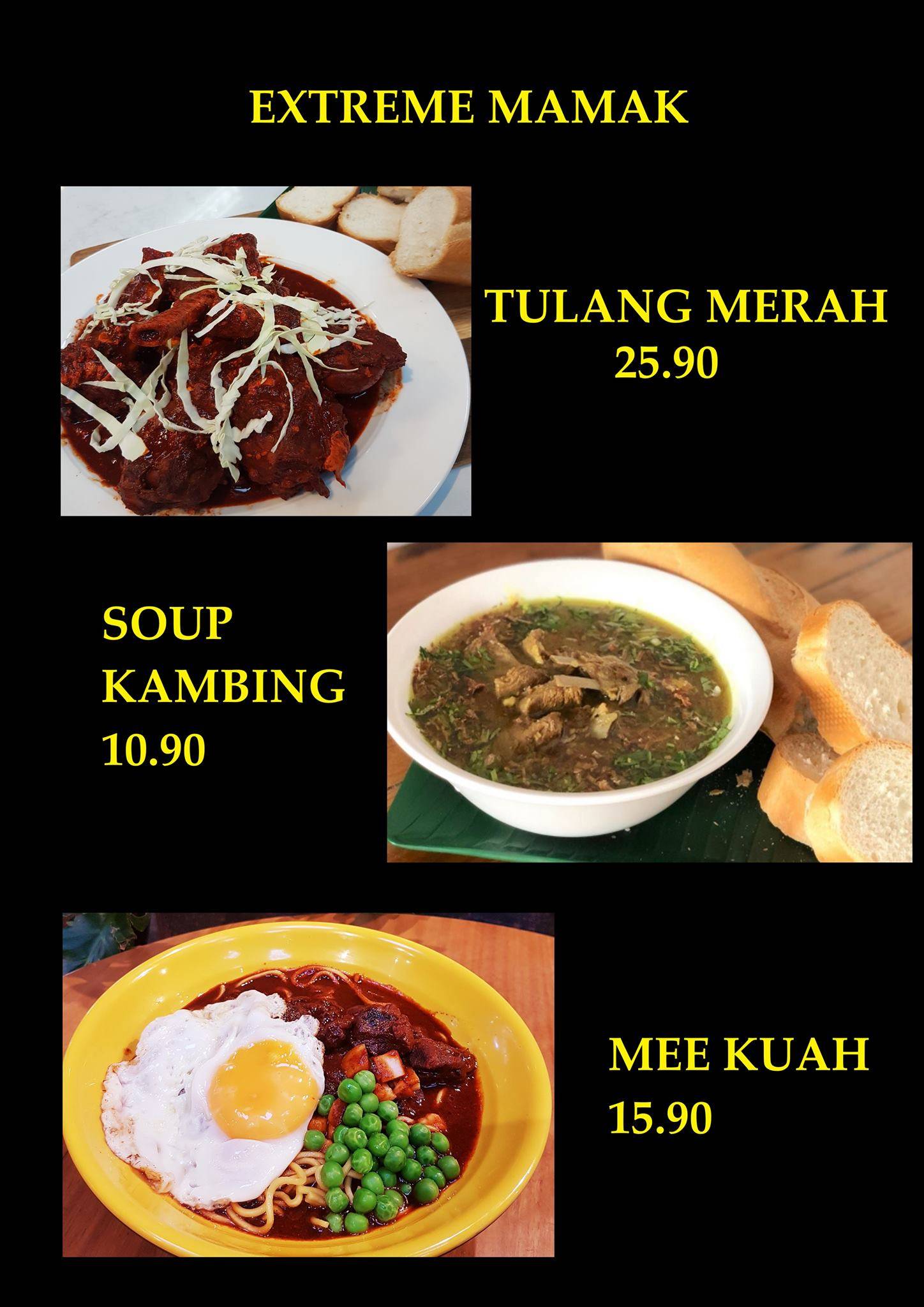 Carta del restaurante Botak's Kopitiam, Cannington