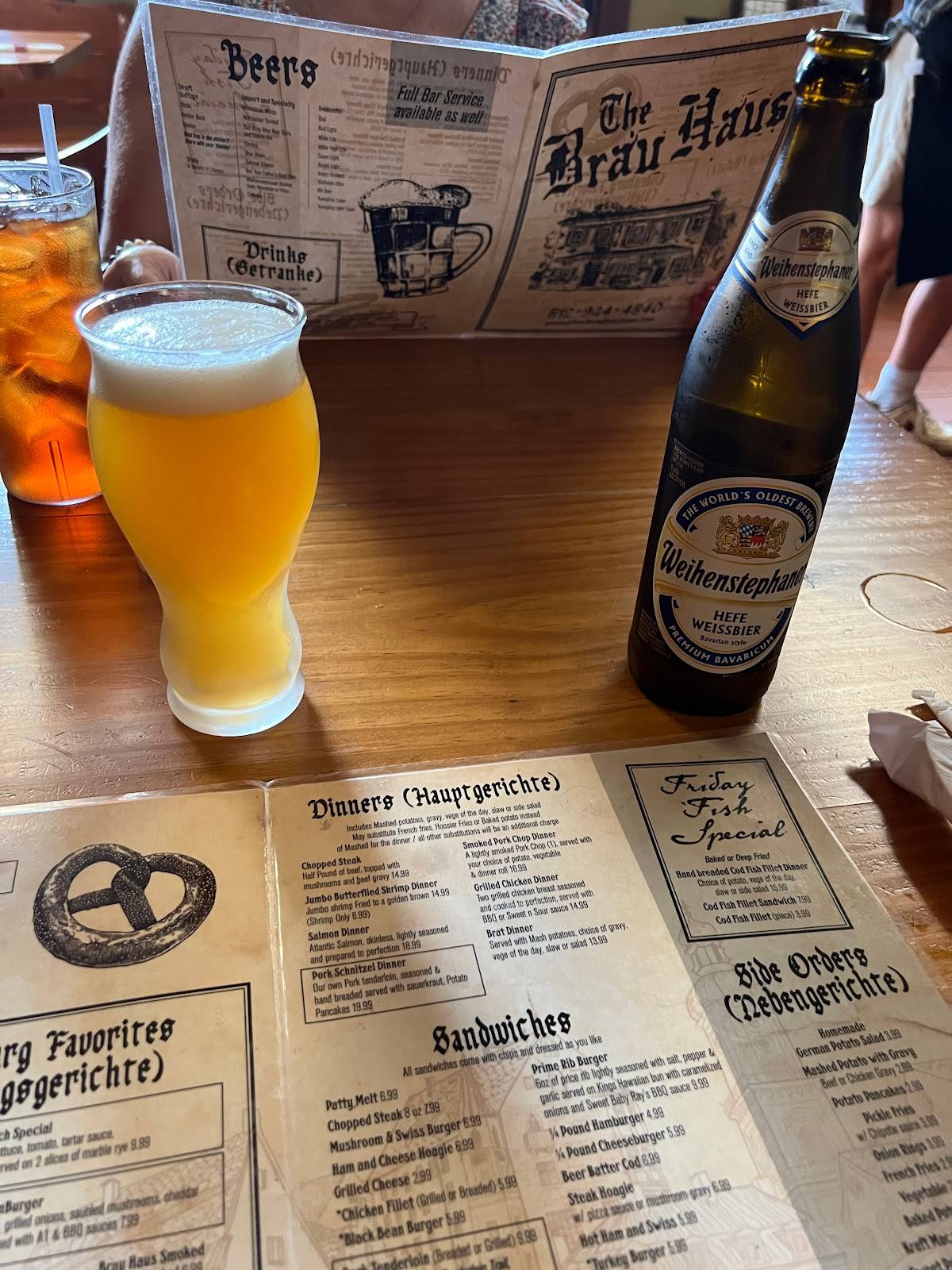 Menu at Brau Haus restaurant, Oldenburg