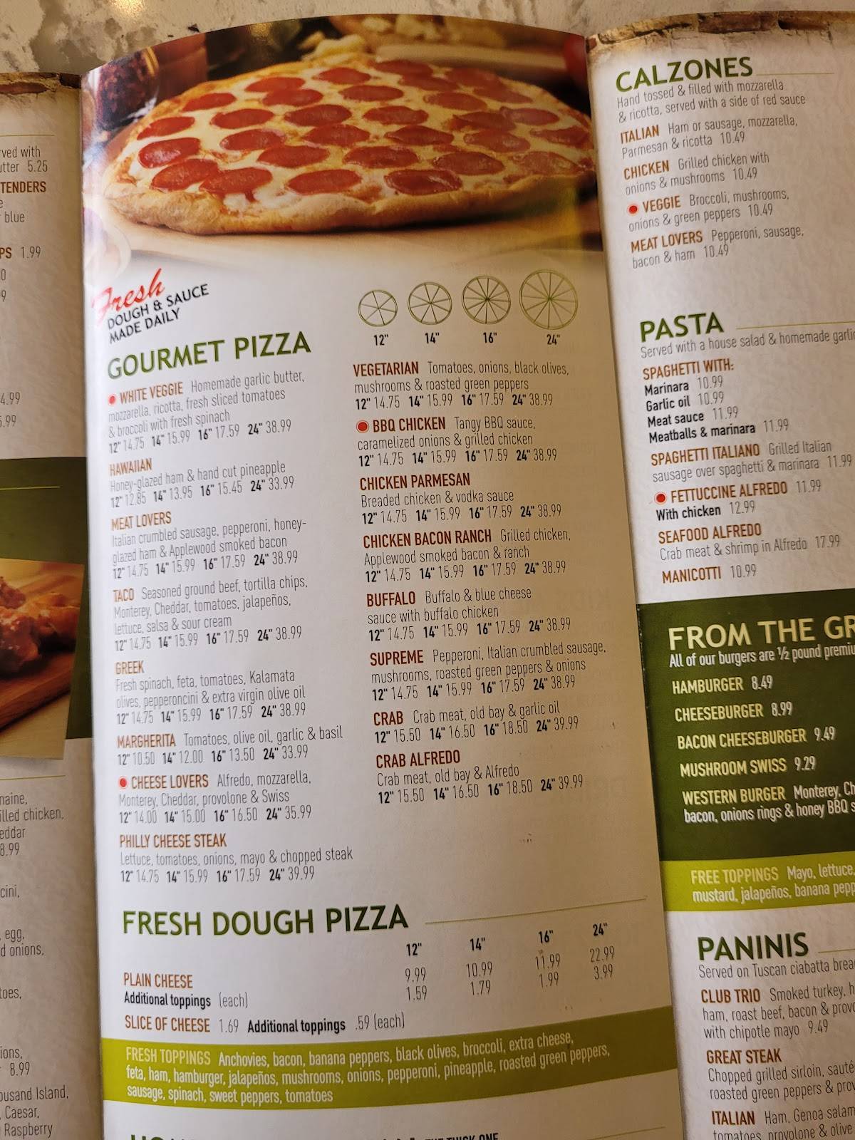 Menu at Brother's Pizza Express pizzeria, Hagerstown, Dual Hwy