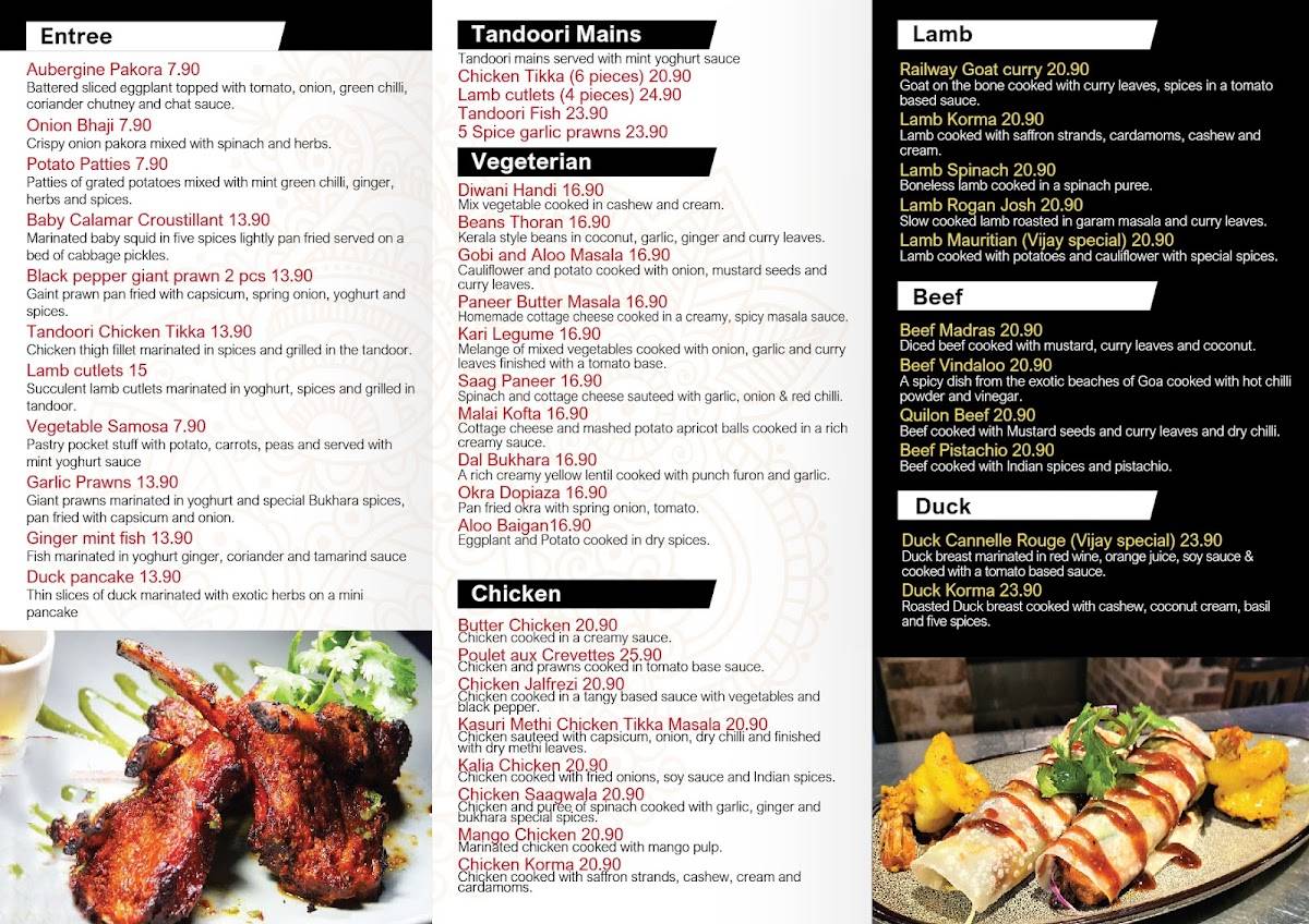 Menu at Spice Temple of Bukhara restaurant, Caringbah, 20-26 President Ave