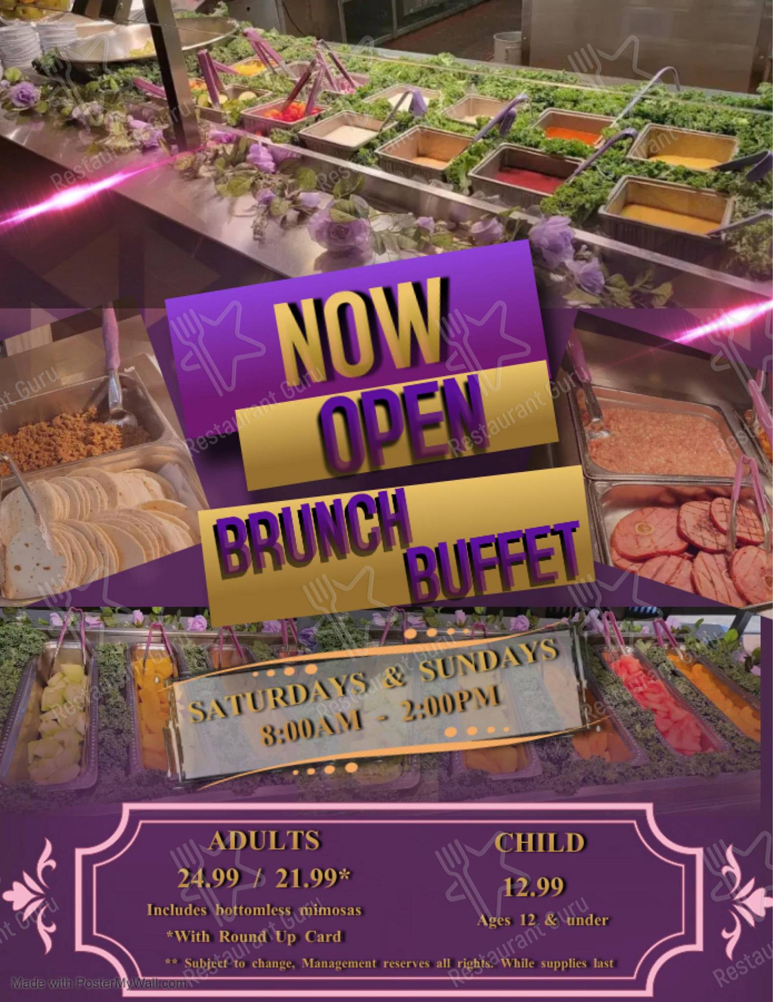 Menu at Bumbleberry Flats restaurant, Laughlin