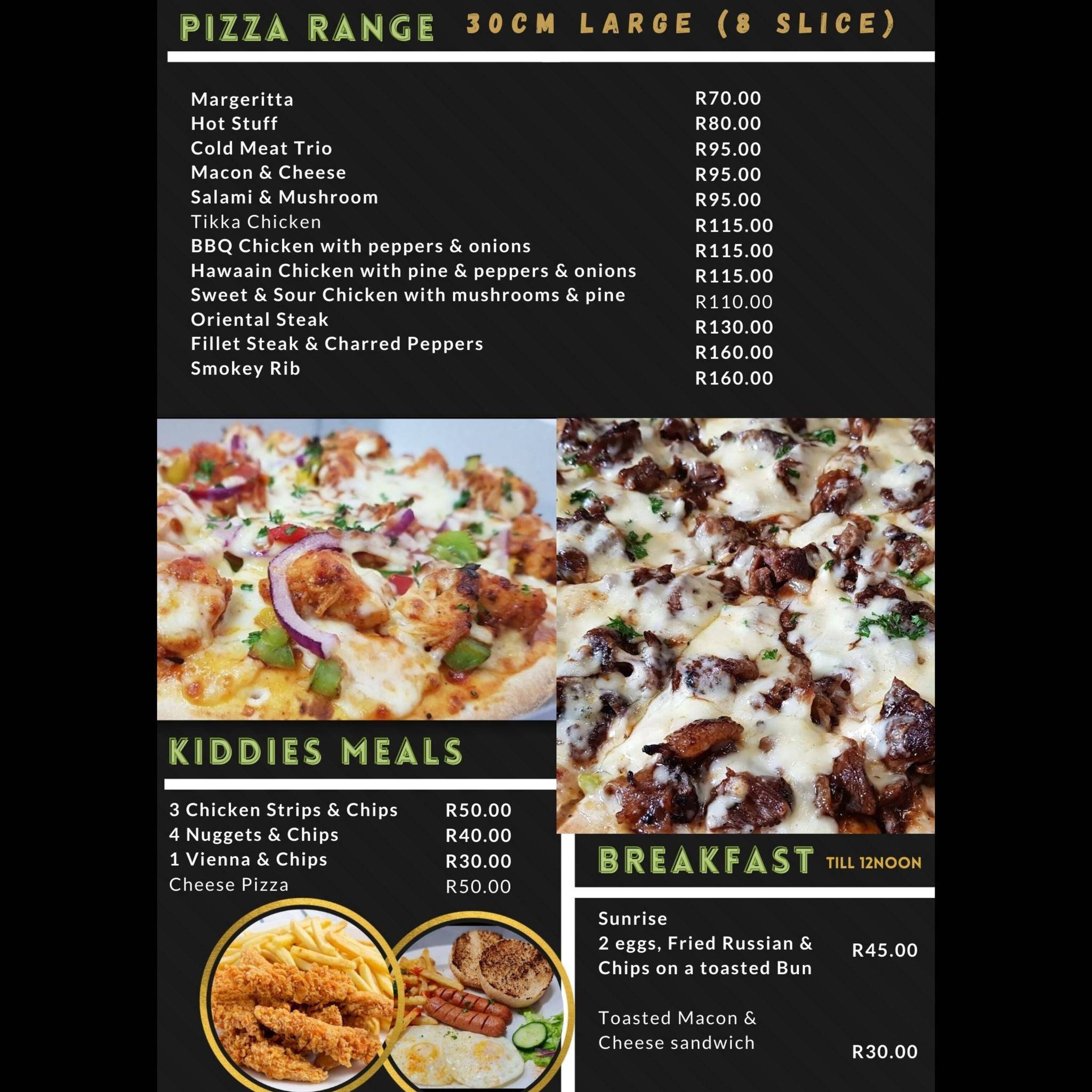 Menu at Busta's Food Hub restaurant, Paarl