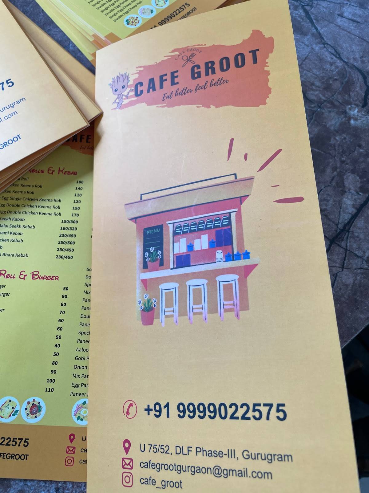 Menu at CAFE GROOT, Gurugram