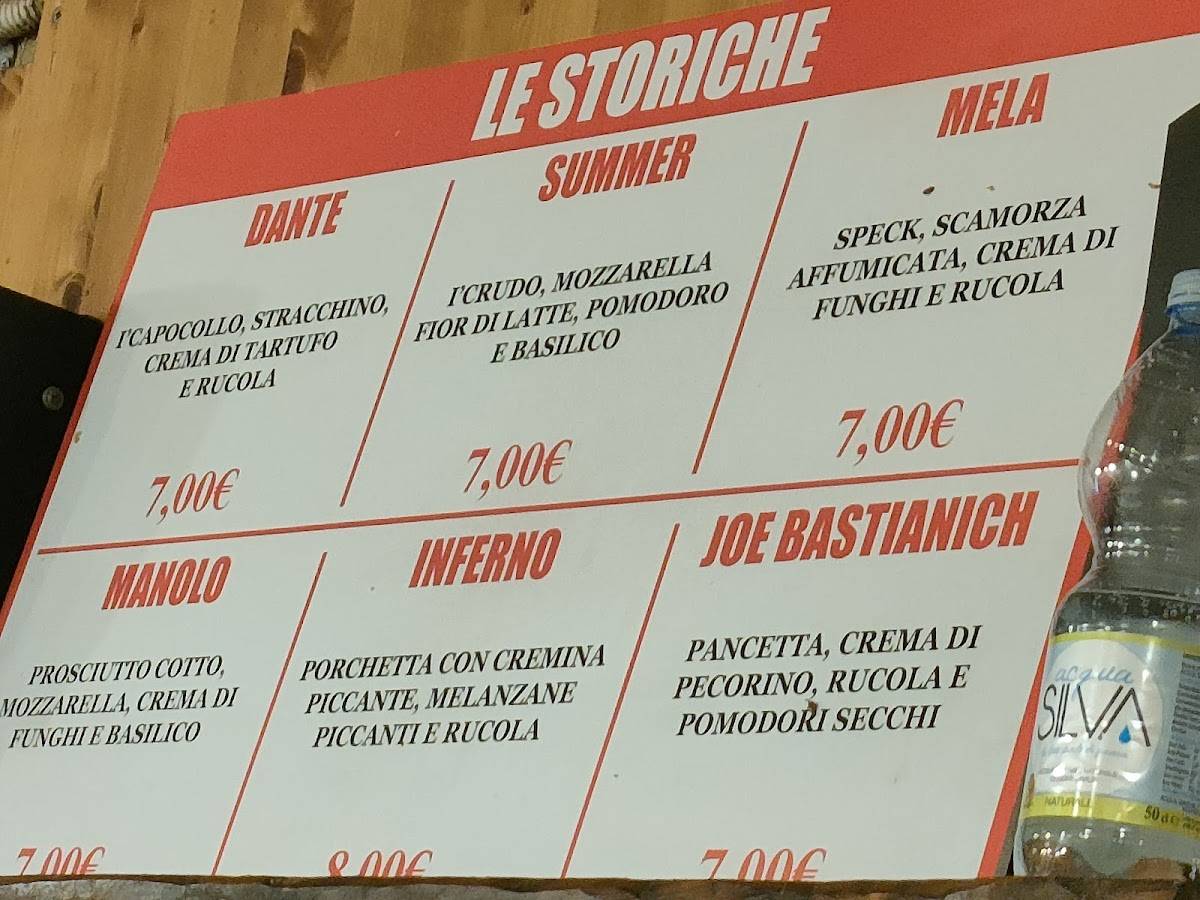Menu at All’Antico Vinaio cafe, Florence