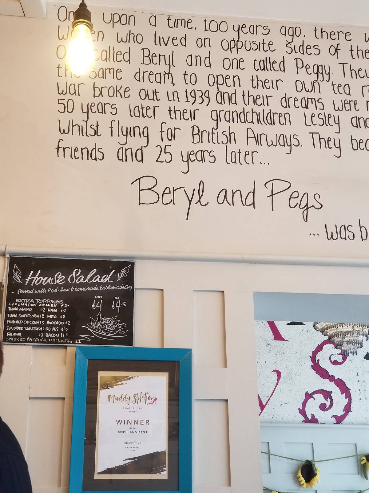 Menu at Beryl & Pegs Coffee, Tea & Sandwich Bar, Reigate