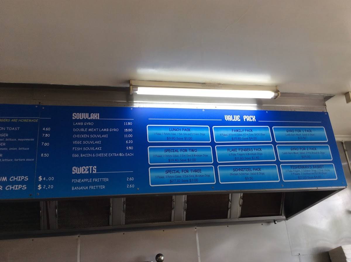 Menu at Central Fish & Chips fast food, Kilsyth