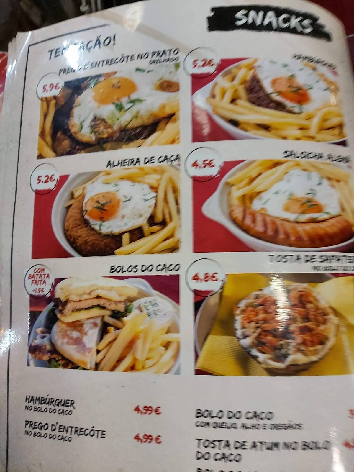 Menu at Cervejaria Marisqueira Sagres pub & bar, Figueira da Foz