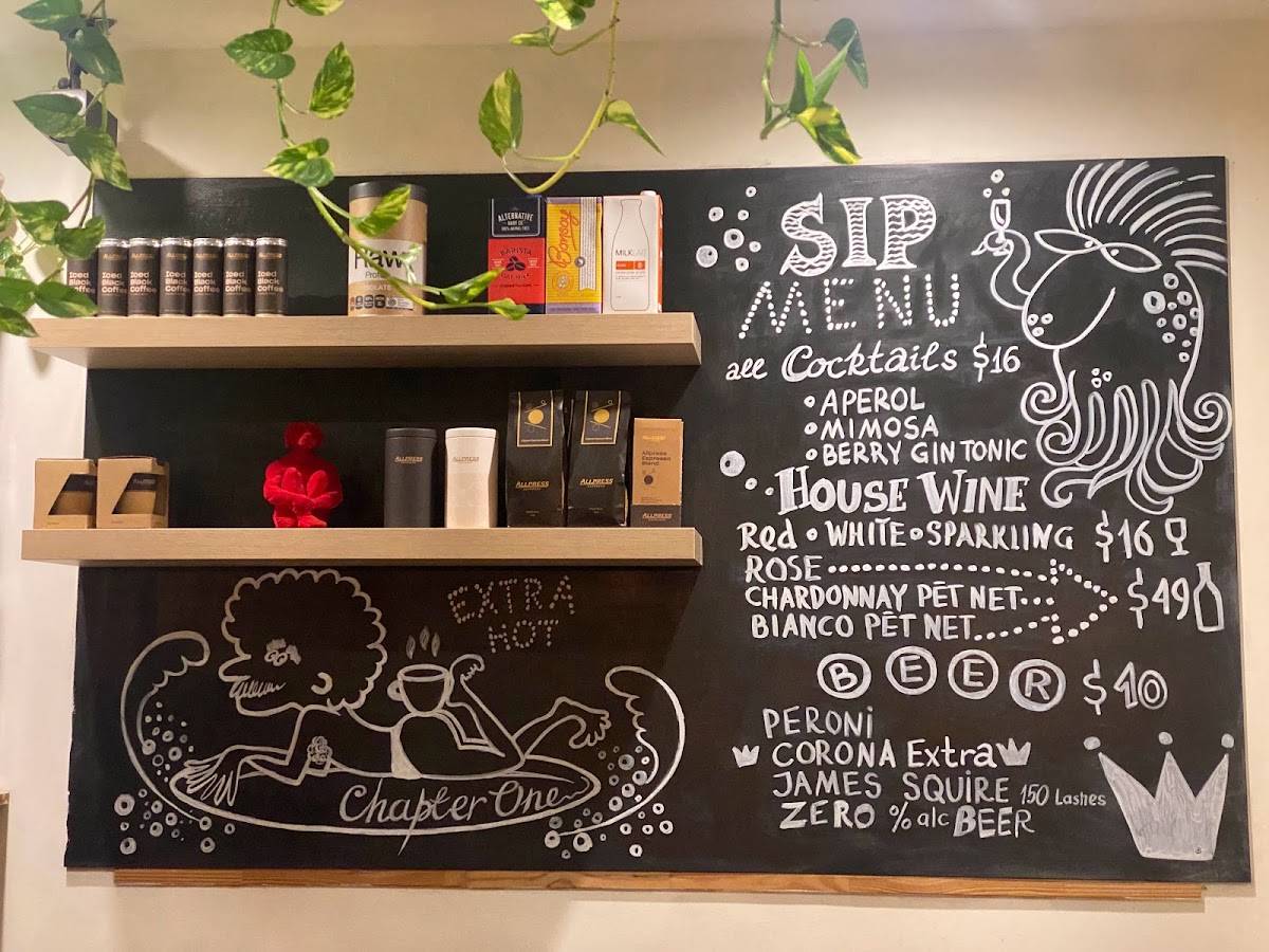 Menu at Chapter One Café & Wine Room. restaurant, Bondi Beach, 34 ...
