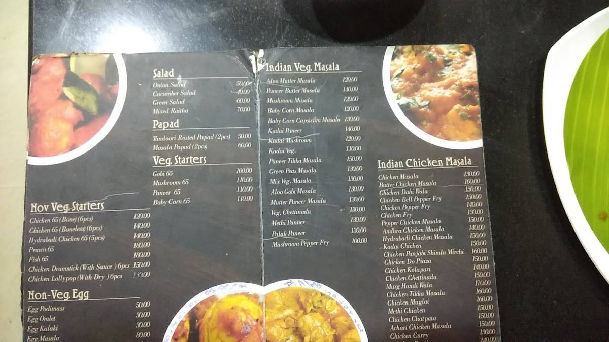 Menu at Alif Biryani, Chennai, 629