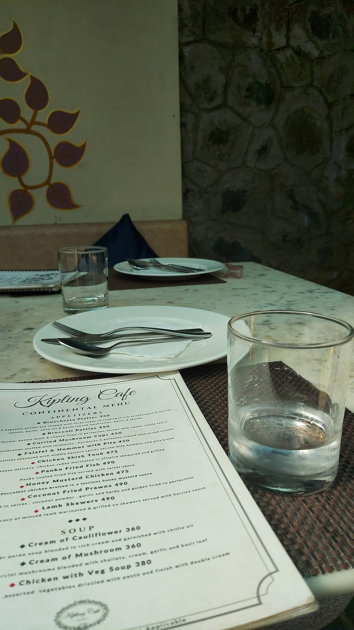 Menu at Kipling Cafe, Chennai, 16