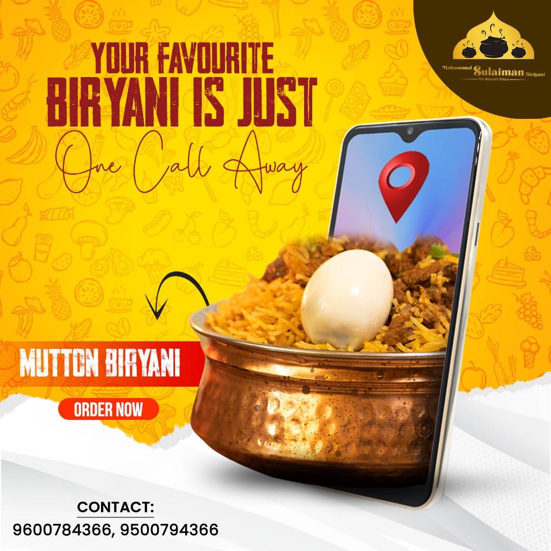 Menu at Mohammed Sulaiman Biriyani - The Biriyani's Palace, Chennai
