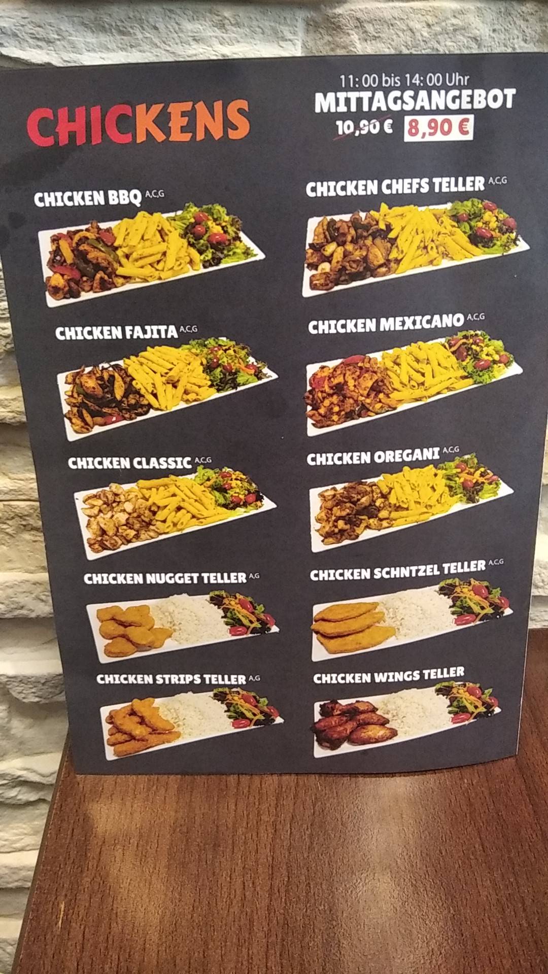 Speisekarte von Chickenon l Chicken, Burger & more restaurant ...