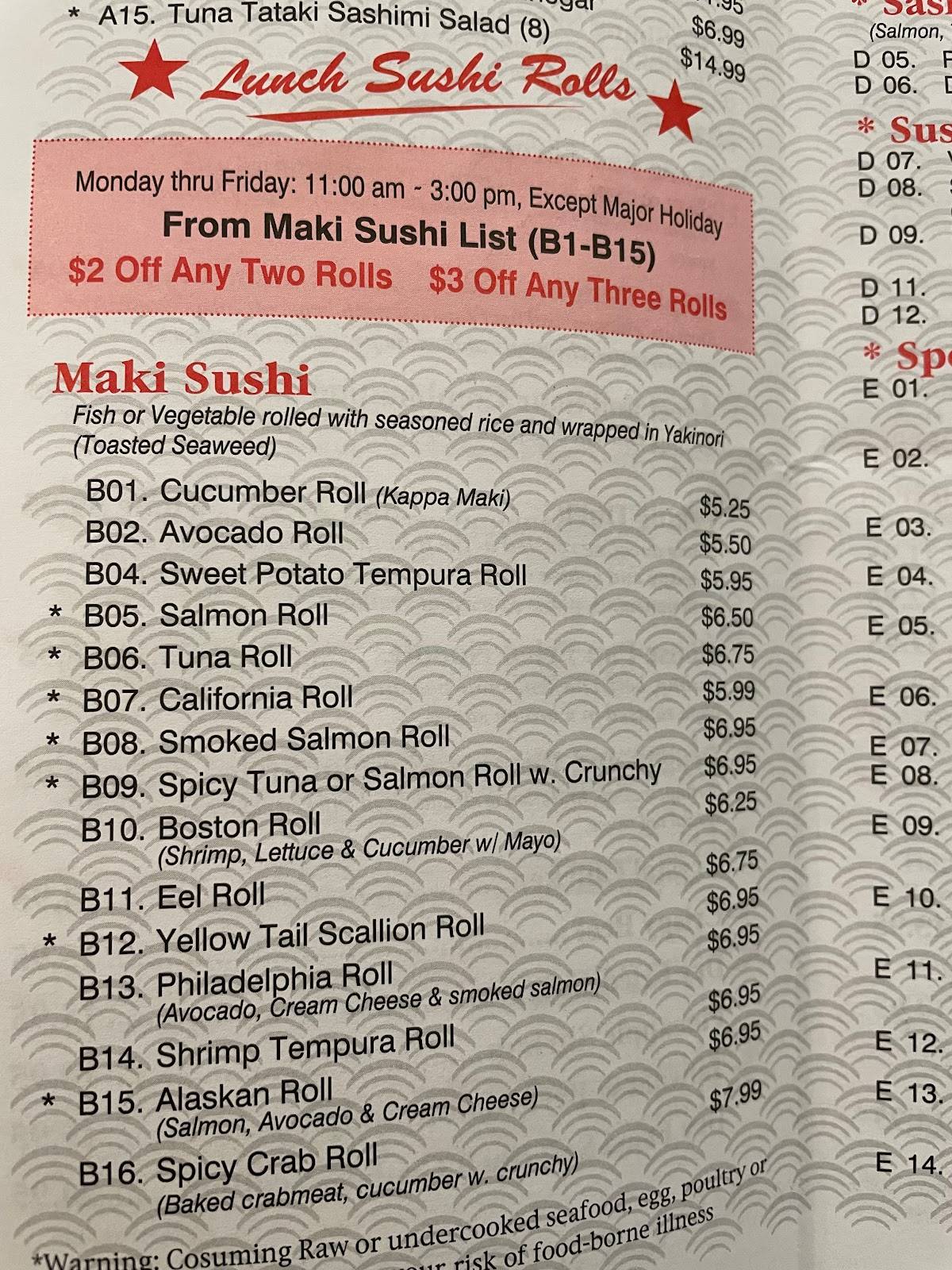 Menu at China Wok Restaurant & Sushi Bar, Fredericksburg, Courthouse Rd