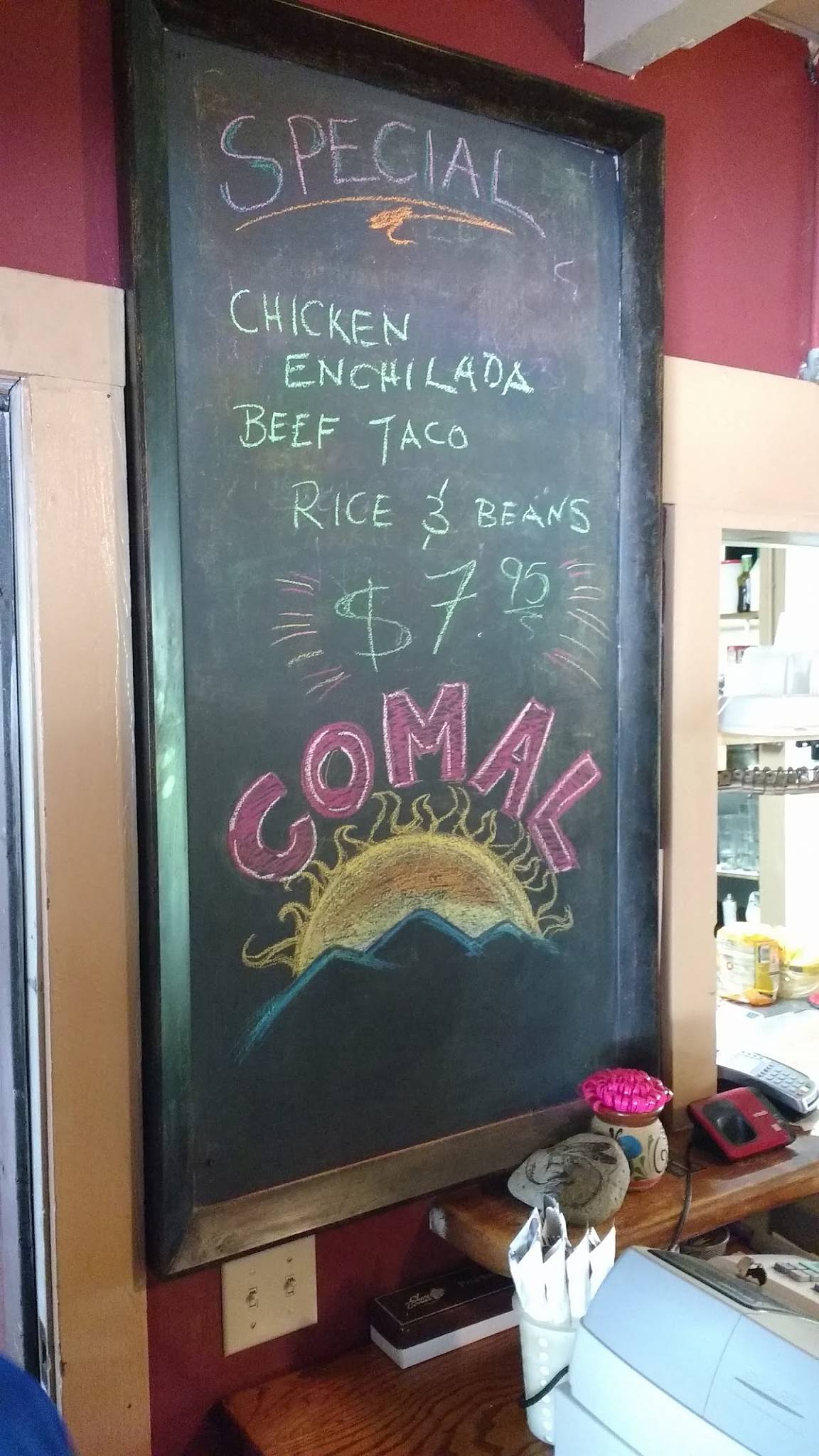 Menu at Comal Mexican Restaurant, Ruidoso, Sudderth Dr