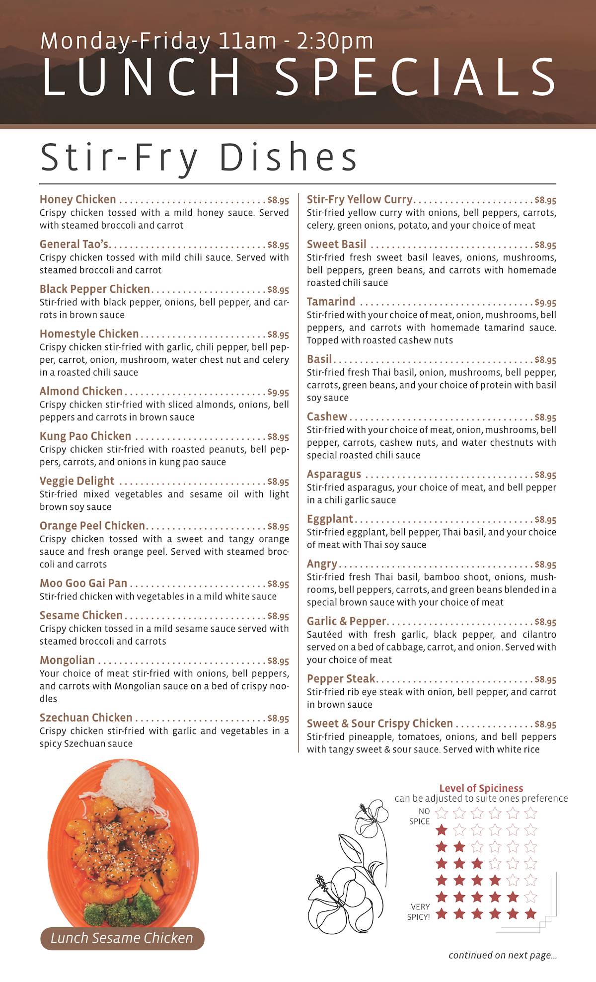 Menu at Cool Basil Altoona restaurant, Altoona