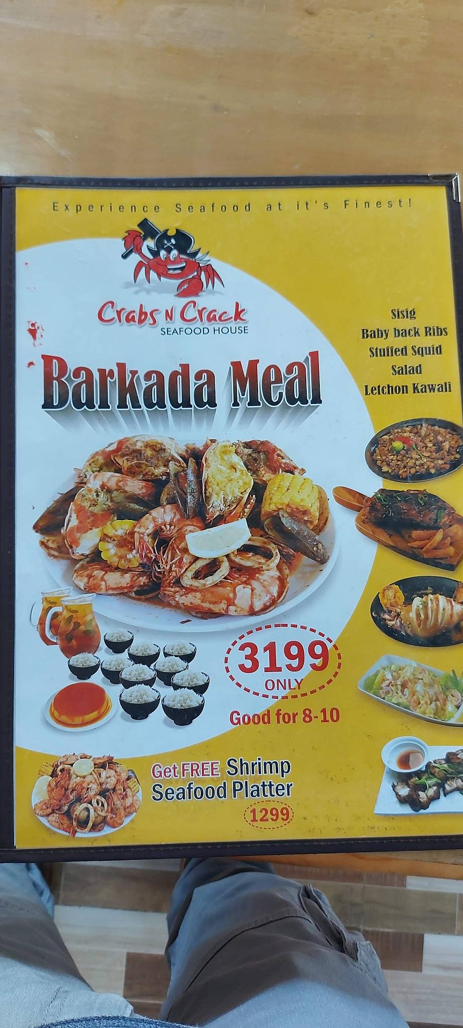 Menu at Crabs N Crack restaurant, Angeles