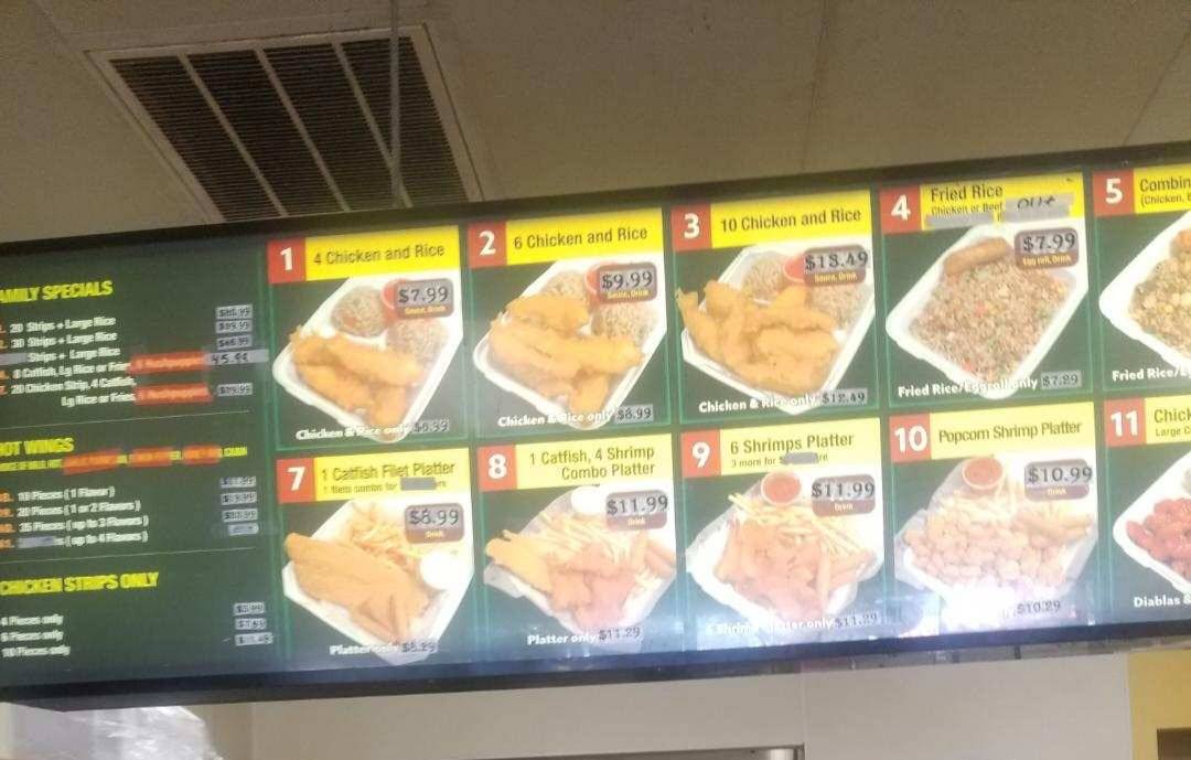 Menu at Crispy Chicken & Rice restaurant, Dallas, Buckner Blvd