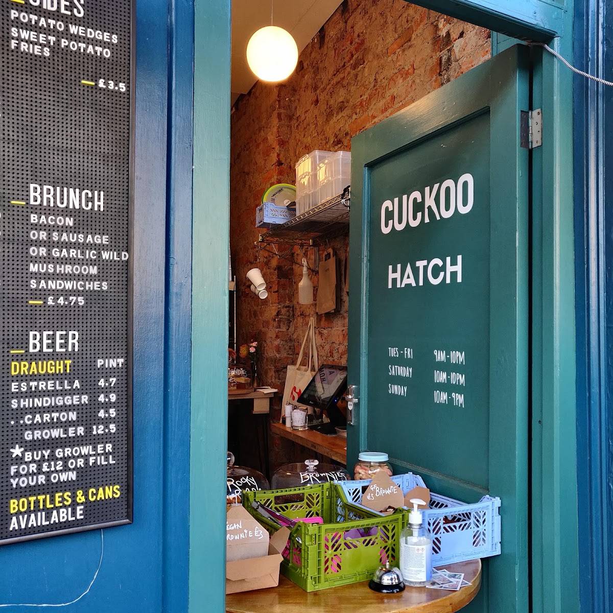 Menu at Cuckoo pub & bar, Manchester