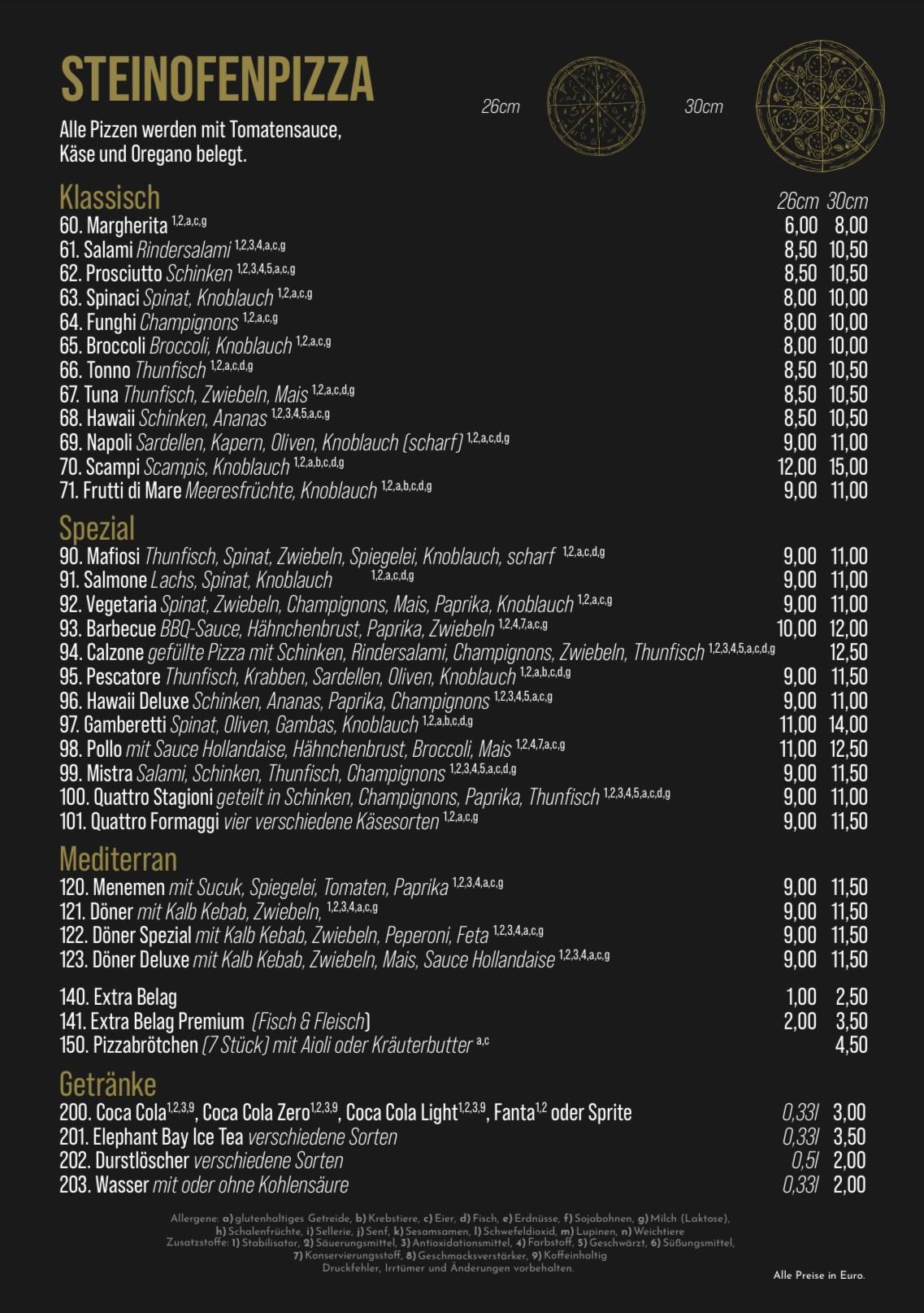 Menu at DARA Food Aachen restaurant, Aachen
