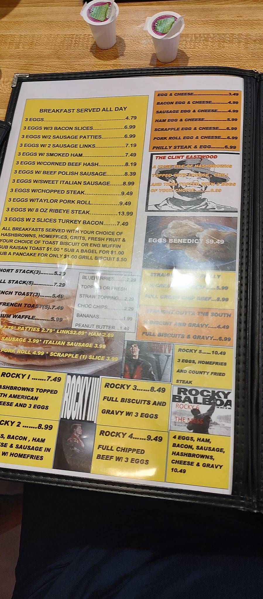 Menu at Philly Diner restaurant, DeLand