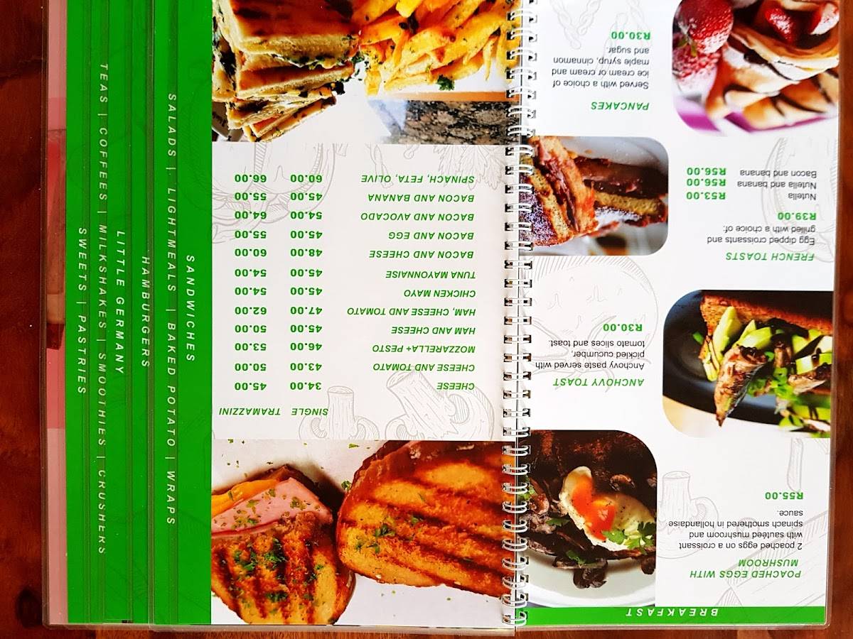 Menu at Der Zucker Backer cafe, Pretoria, Menlyn Retail Park Corner ...