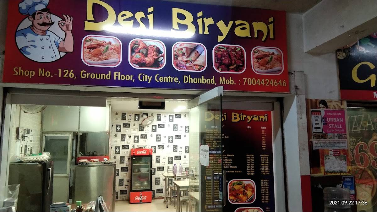 Menu at Desi Biryani, Dhanbad