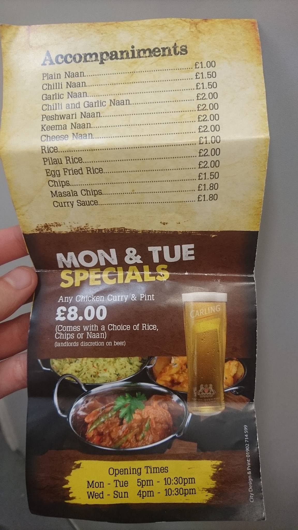 Menu at Desi Yew Tree pub & bar, Wolverhampton