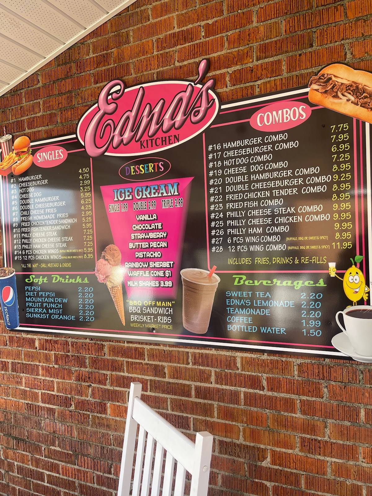 Menu at Edna’s Kitchen, Dillon