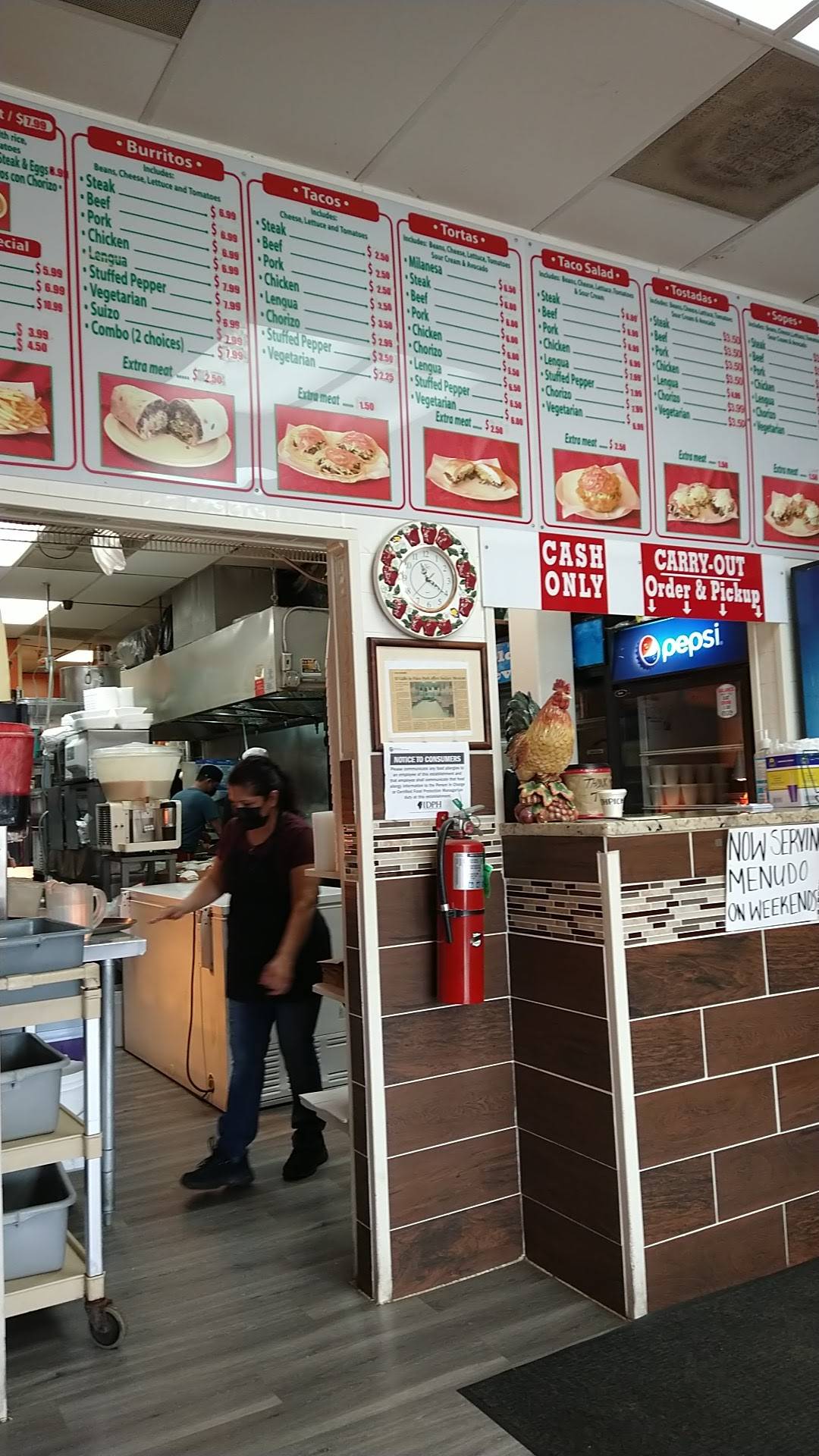 Menu at El Gallo restaurant, Palos Park, South La Grange Road