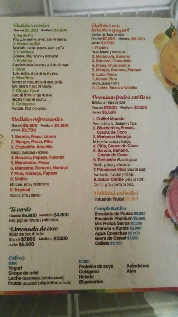 Menu at El Gato Bistro restaurant, Bogotá