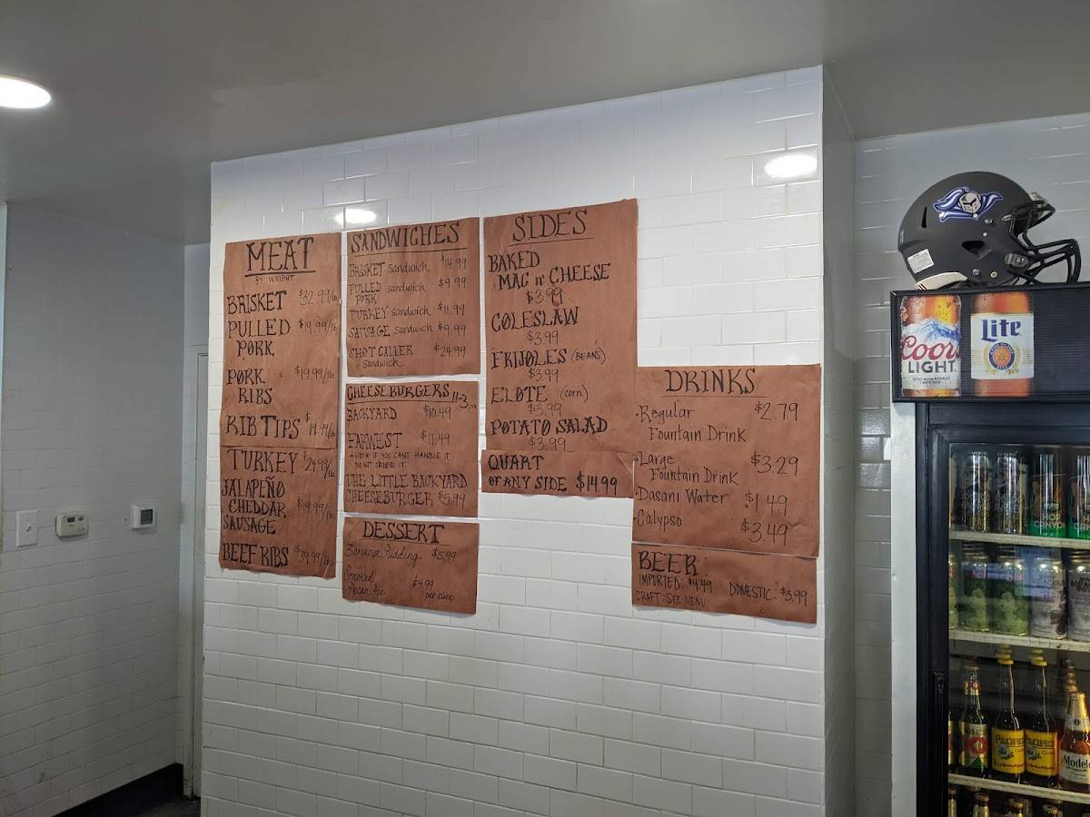 Menu at Eric's Family Barbecue, Avondale
