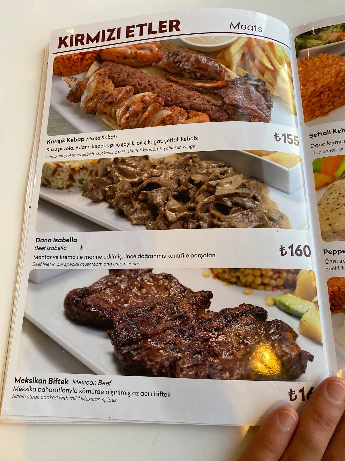 Menu at Eziç Peanuts, Cyprus, Karakız Sk 26