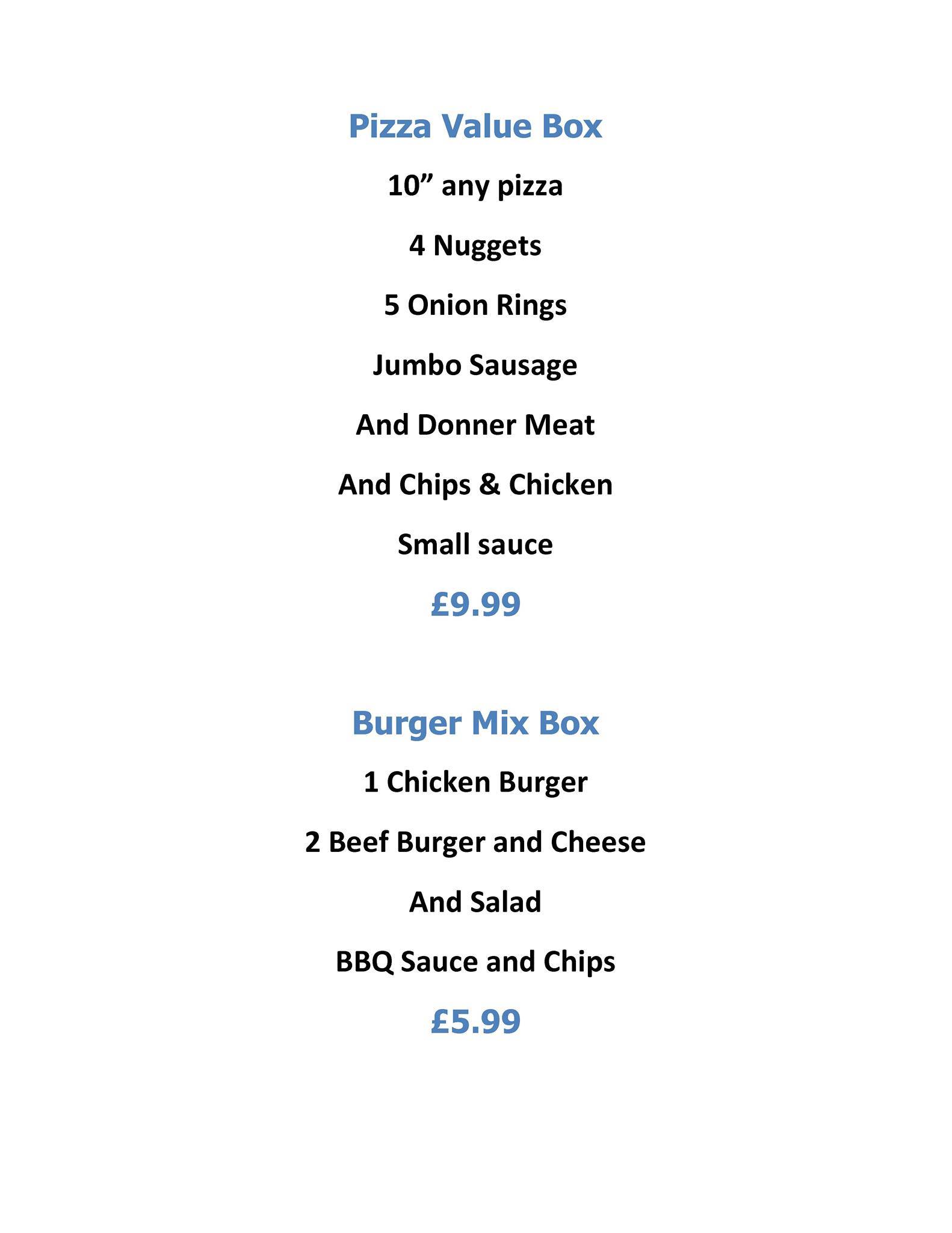 Menu at Haswell Chippy restaurant, Durham, 64 Front Street