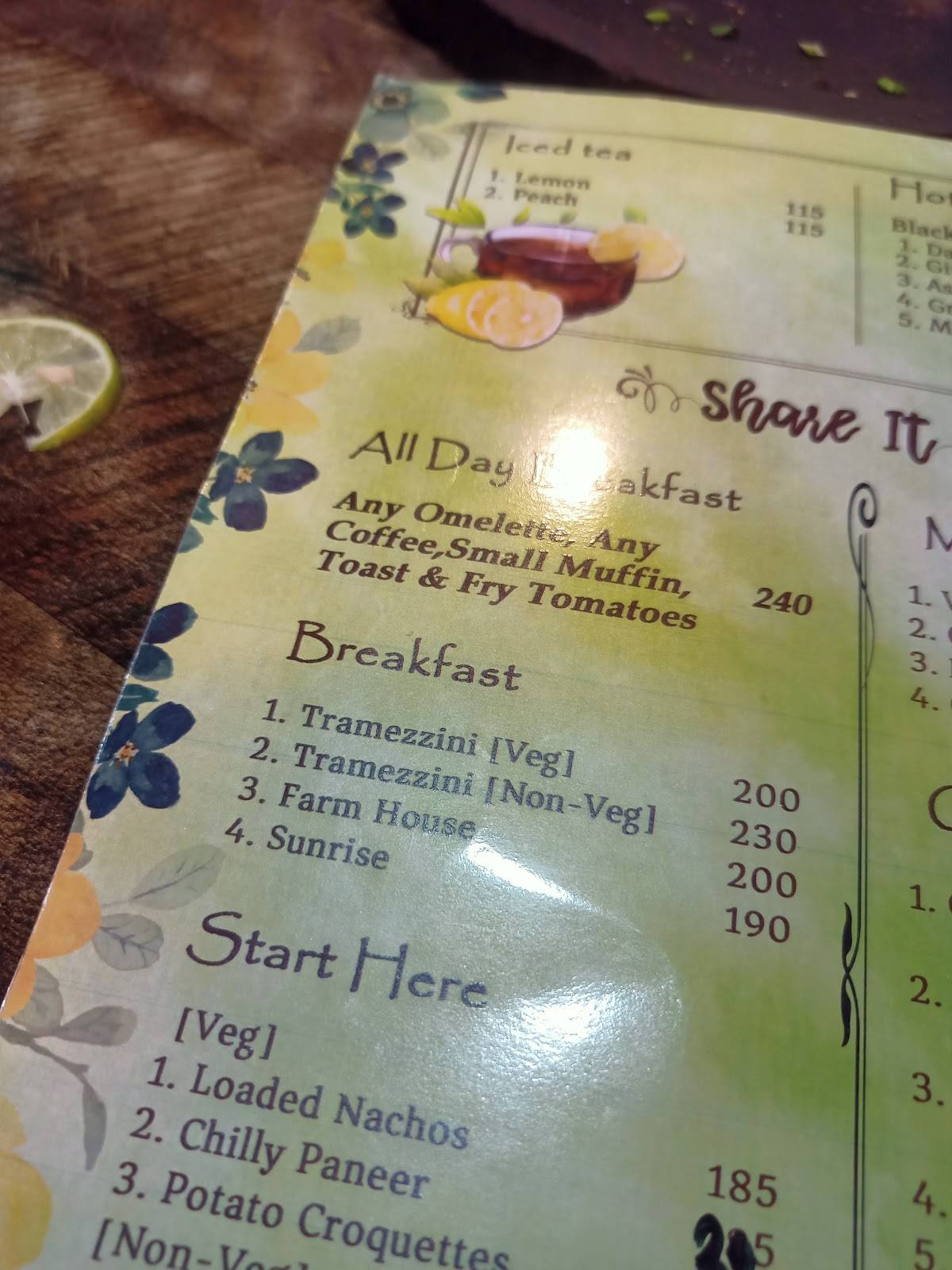 Menu at Flavours Cafe & Bakery, Varanasi, Swastik Plaza