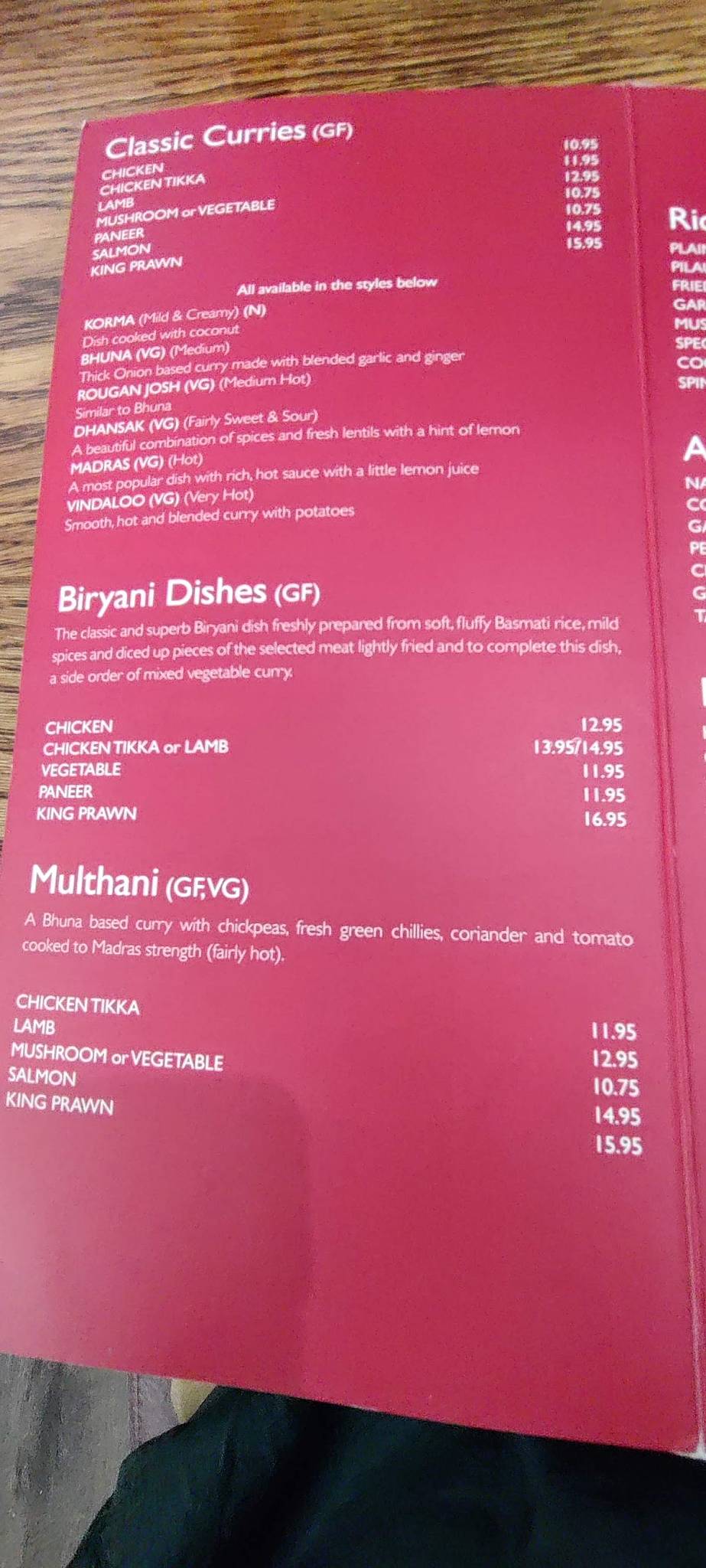 Menu At Spice Tandoori Restaurant Fort William menu-at-spice-tandoori-restaurant-fort-william
