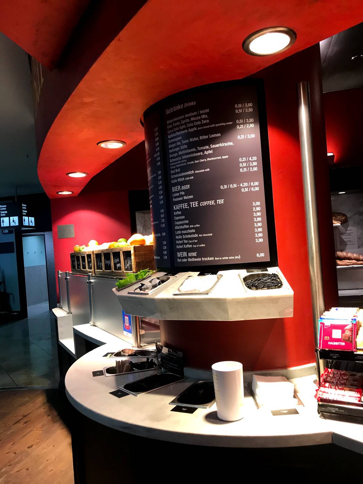 Menu au Kuffler & Bucher Airport restaurant, Francfort