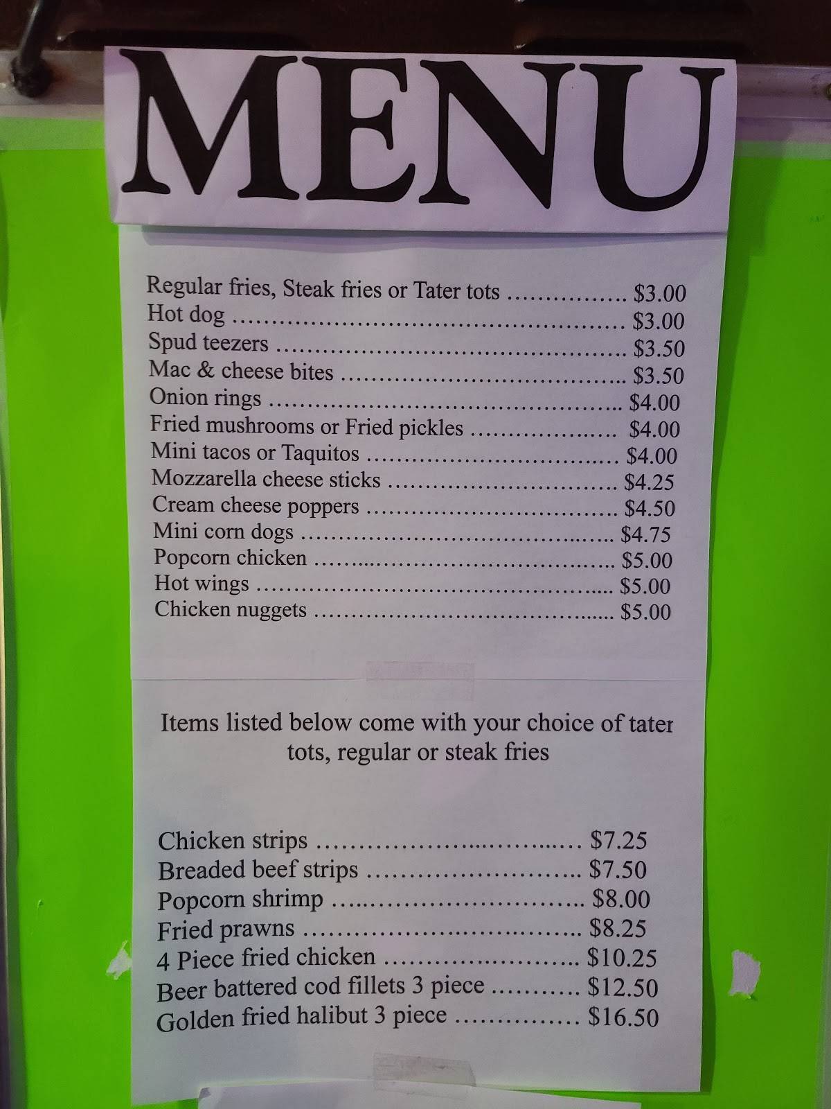 Menu at Free-Loader pub & bar, Salem
