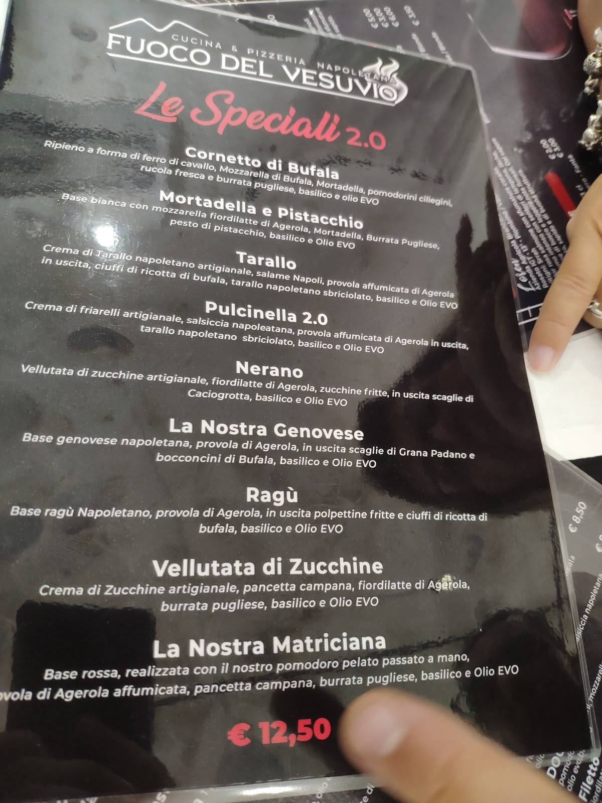 Menu da Fuoco del Vesuvio ristorante, Livorno