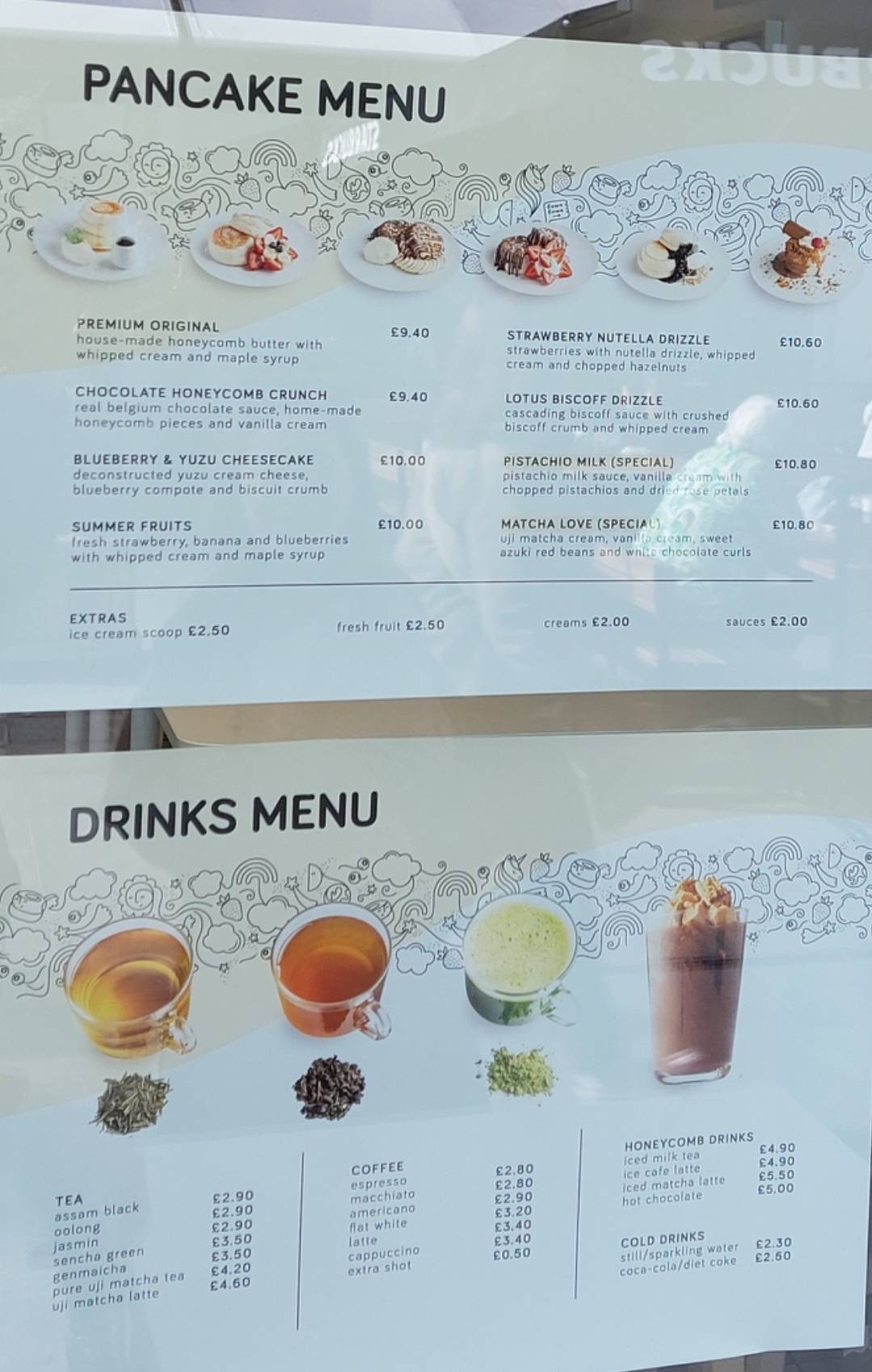 Menu at Fuwa Fuwa Café - Bloomsbury restaurant, London