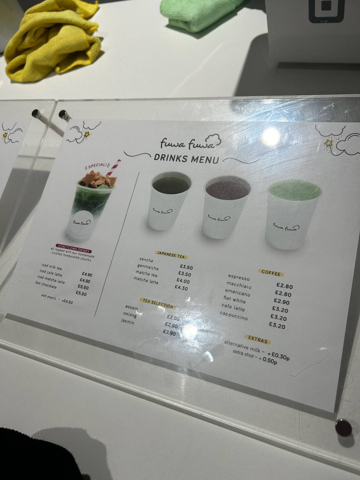 Menu at Fuwa Fuwa Café - Bloomsbury restaurant, London