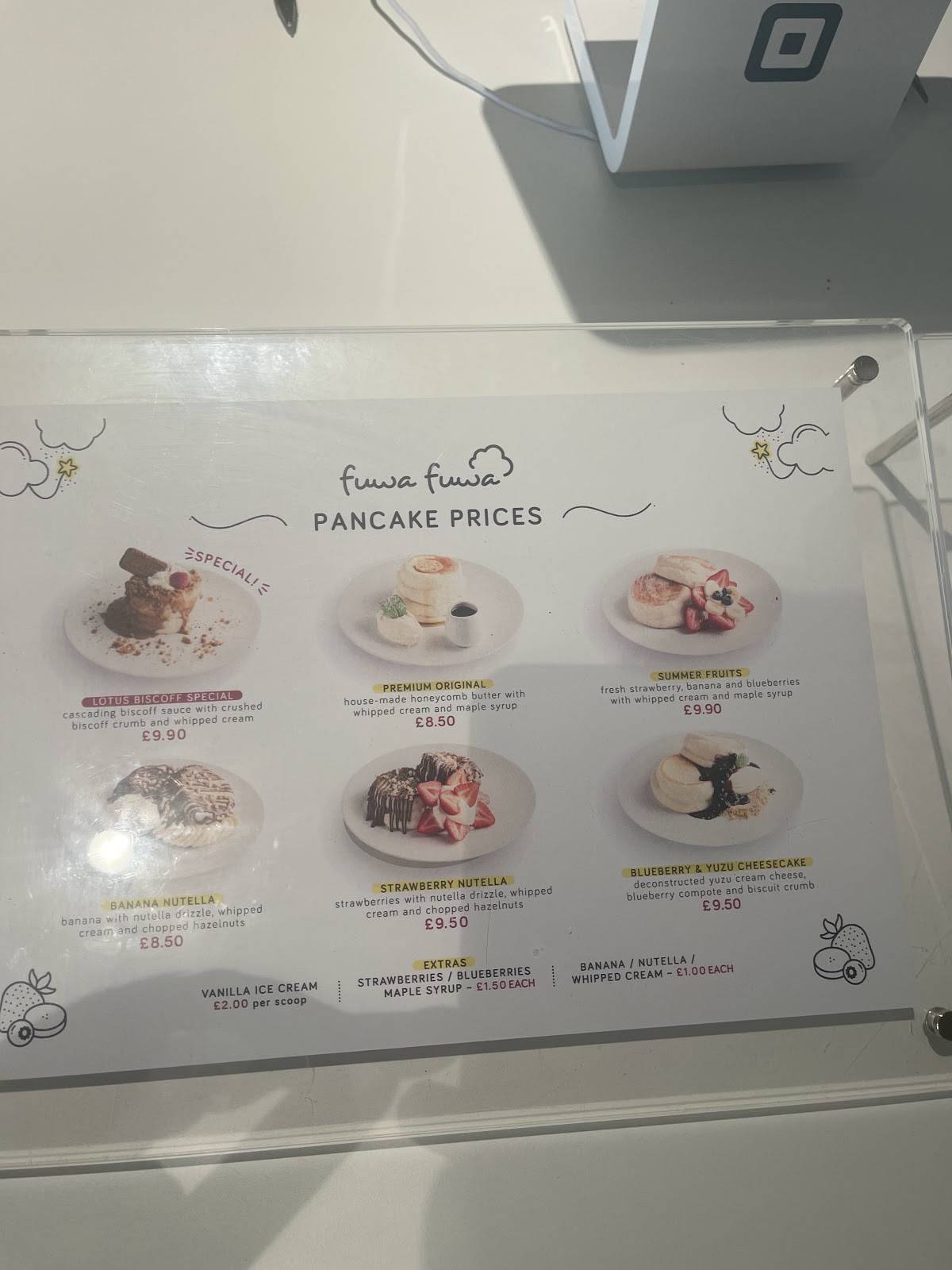 Menu at Fuwa Fuwa Café - Bloomsbury restaurant, London