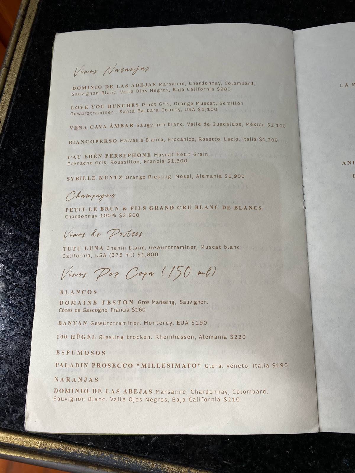 Carta del restaurante Galanga Thai House, Ciudad López Mateos