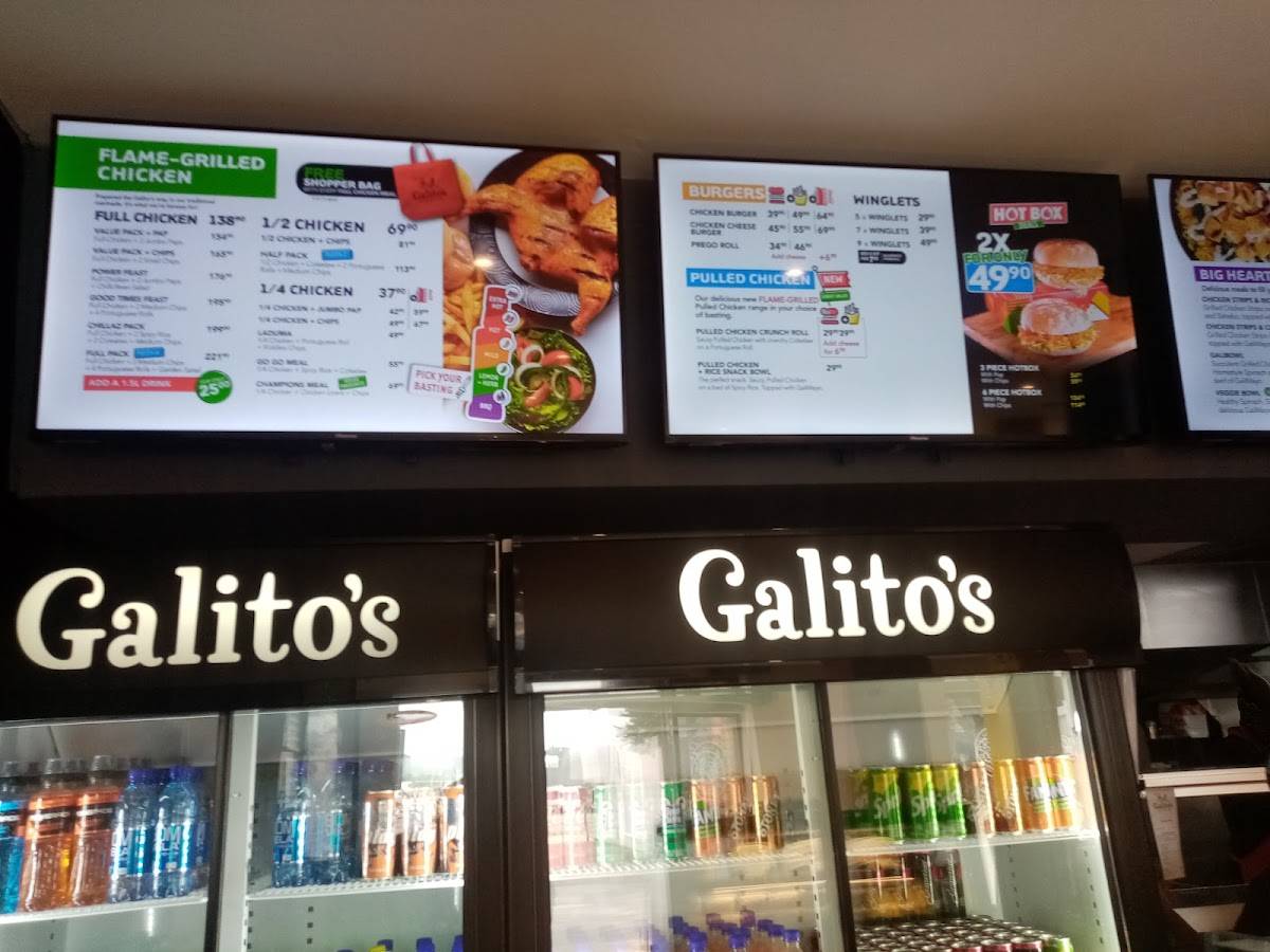 Menu at Galito's Sentrum Brits restaurant, Brits