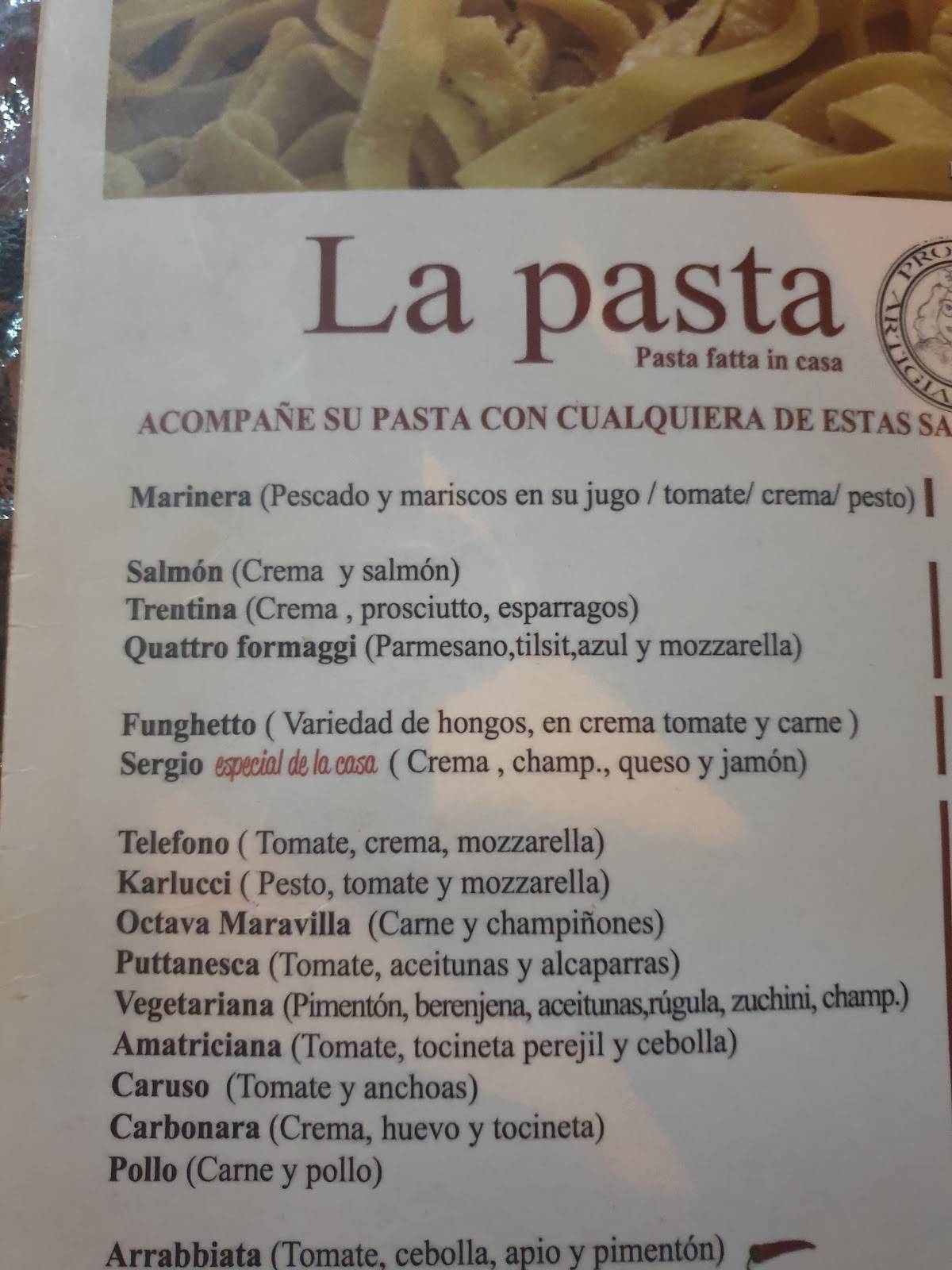 Carta del restaurante Giuseppe Verdi, Bogotá, Cra. 18 #122-5