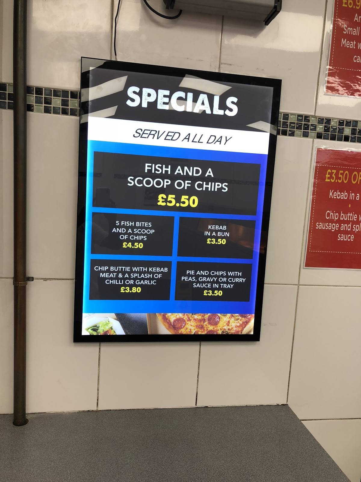 Menu at Golden Chippy restaurant, Wallsend, 18 Coast Rd